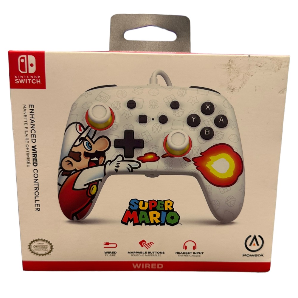 Pre-owned PowerA Nintendo Switch Wired Controller - Fire Mario Edition ...
